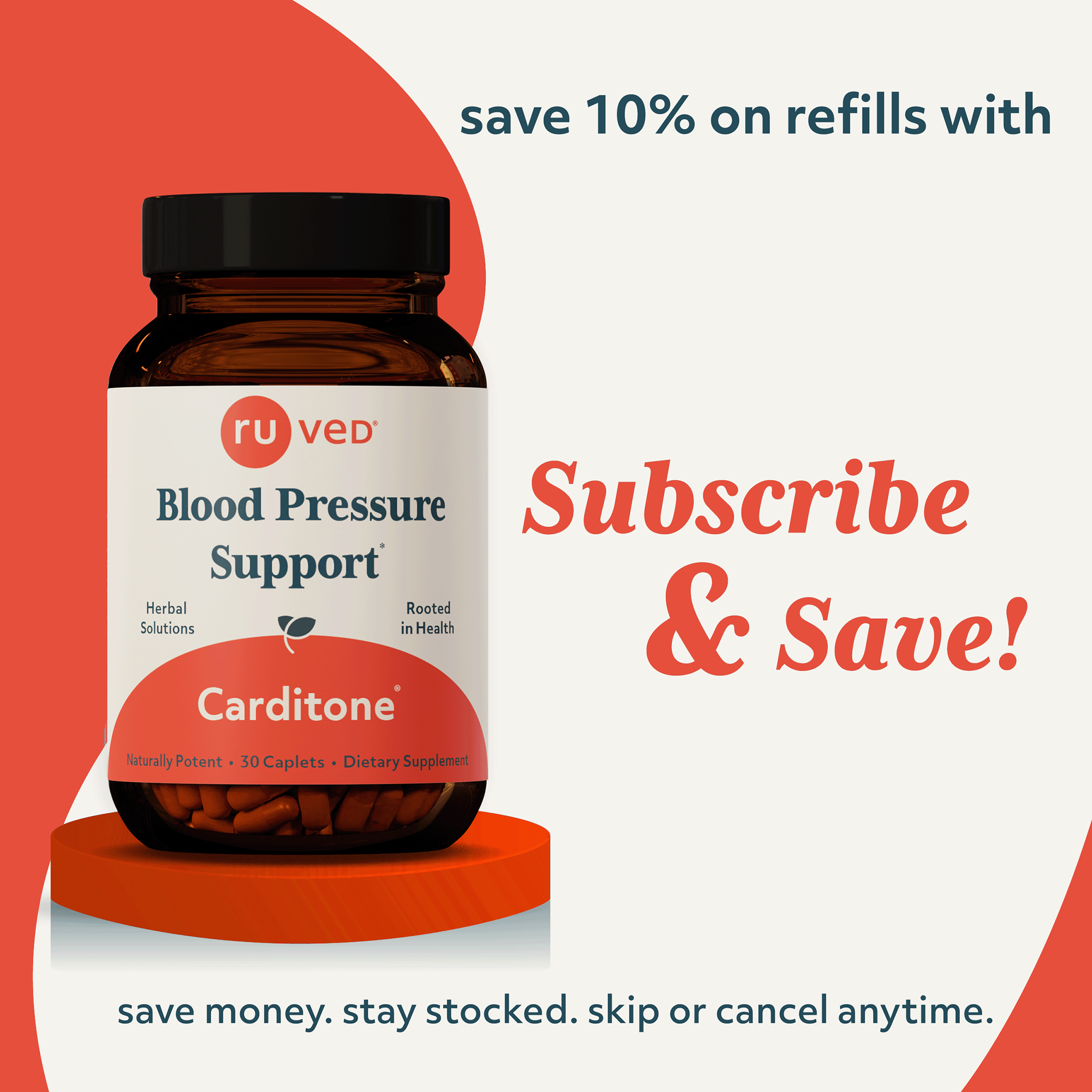 Carditone All Natural Blood Pressure Support | RUVED Ayurvedic – ruved ...
